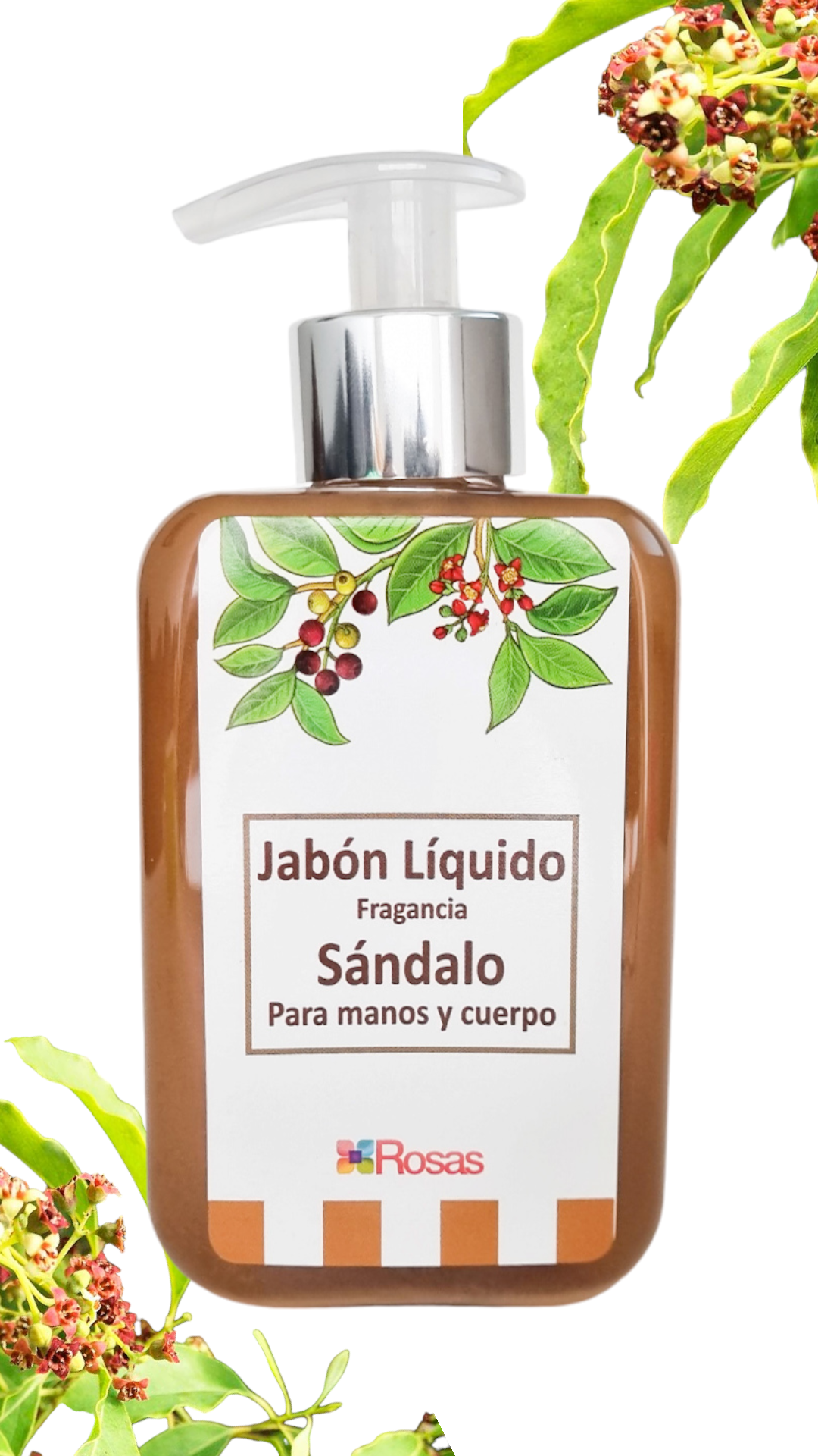 Jabón Líquido Sándalo * 300 mL | ROSAS SAS